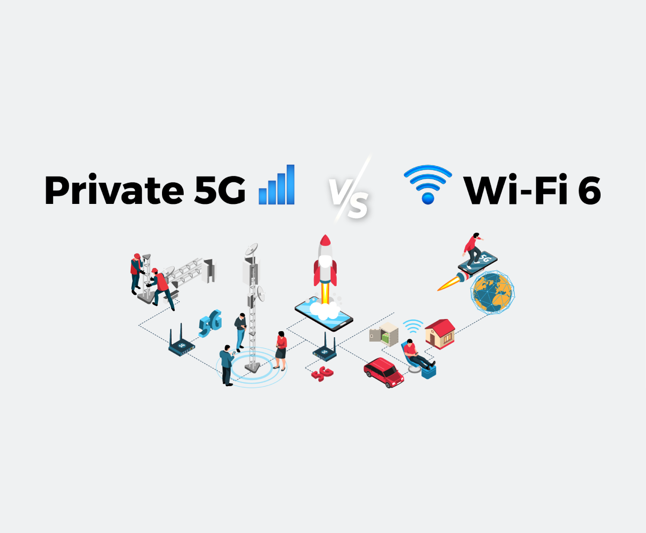 Private 5G vs. Wi-Fi 6 - Calsoft Blog Private 5G vs. Wi-Fi 6 - Calsoft Blog